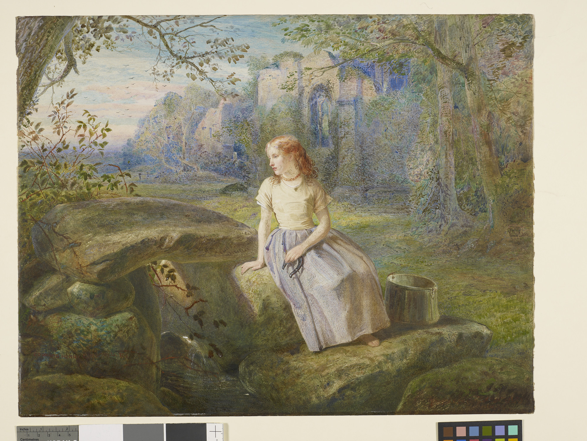 Edward Henry Corbould (1815-1905) - Druidic spring in Cornwall