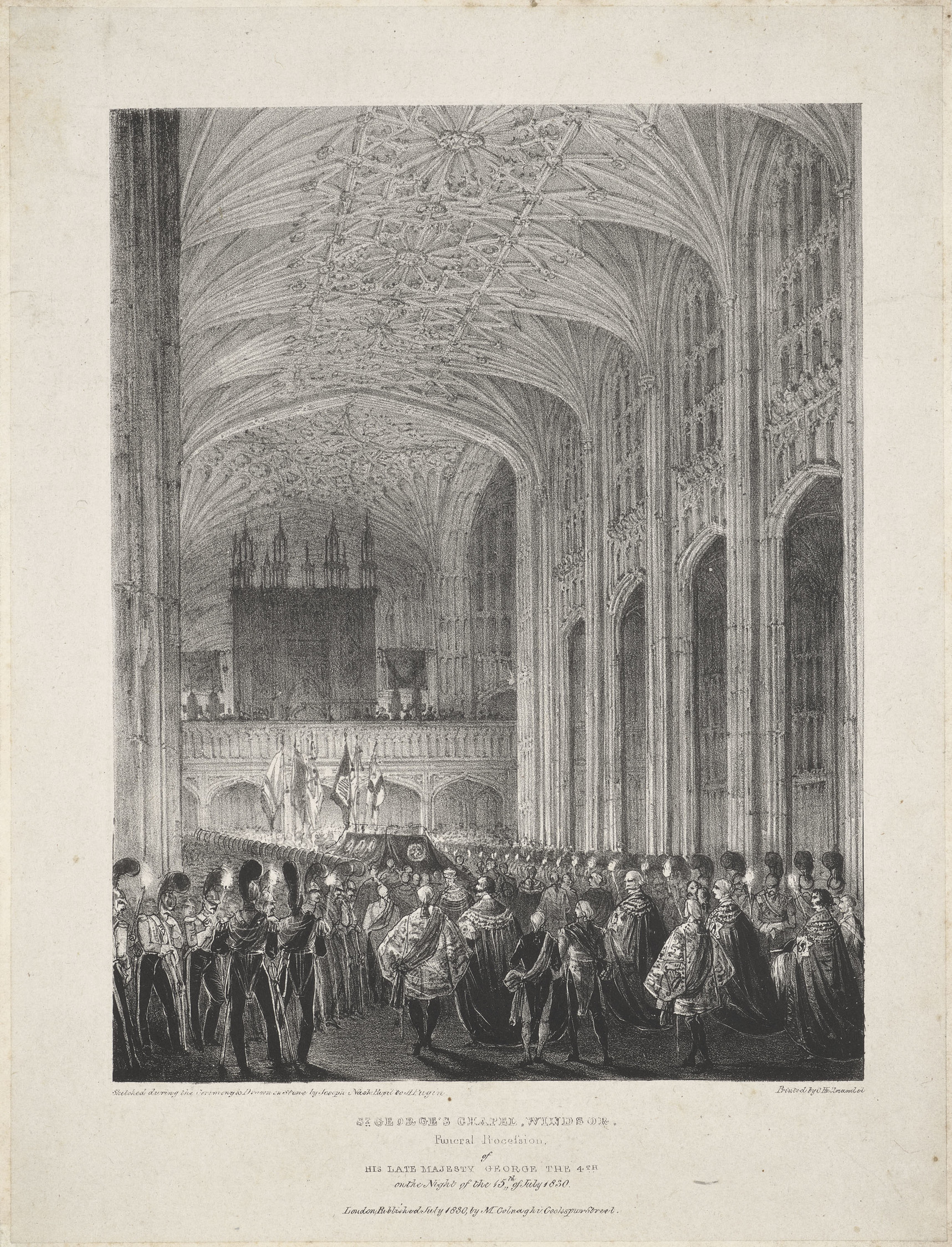 RCIN 750817 - Funeral of George IV in St George's Chapel, Windsor. 15 ...