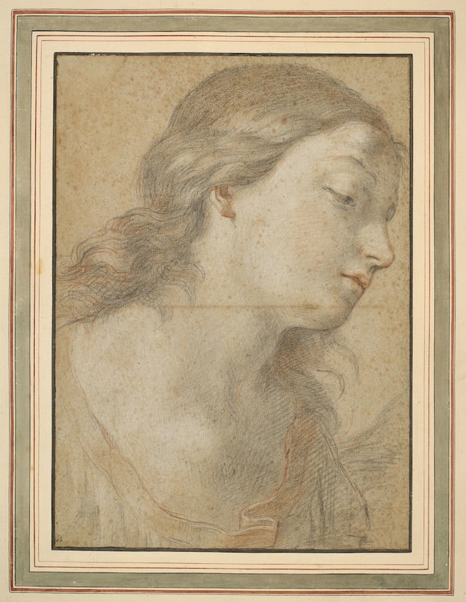 Follower of Guido Reni (Bologna 1575-Bologna 1642) - The head of the ...