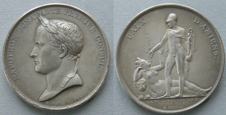 Dumarest, R - France. Medal commemorating the Peace of Amiens, 1802.