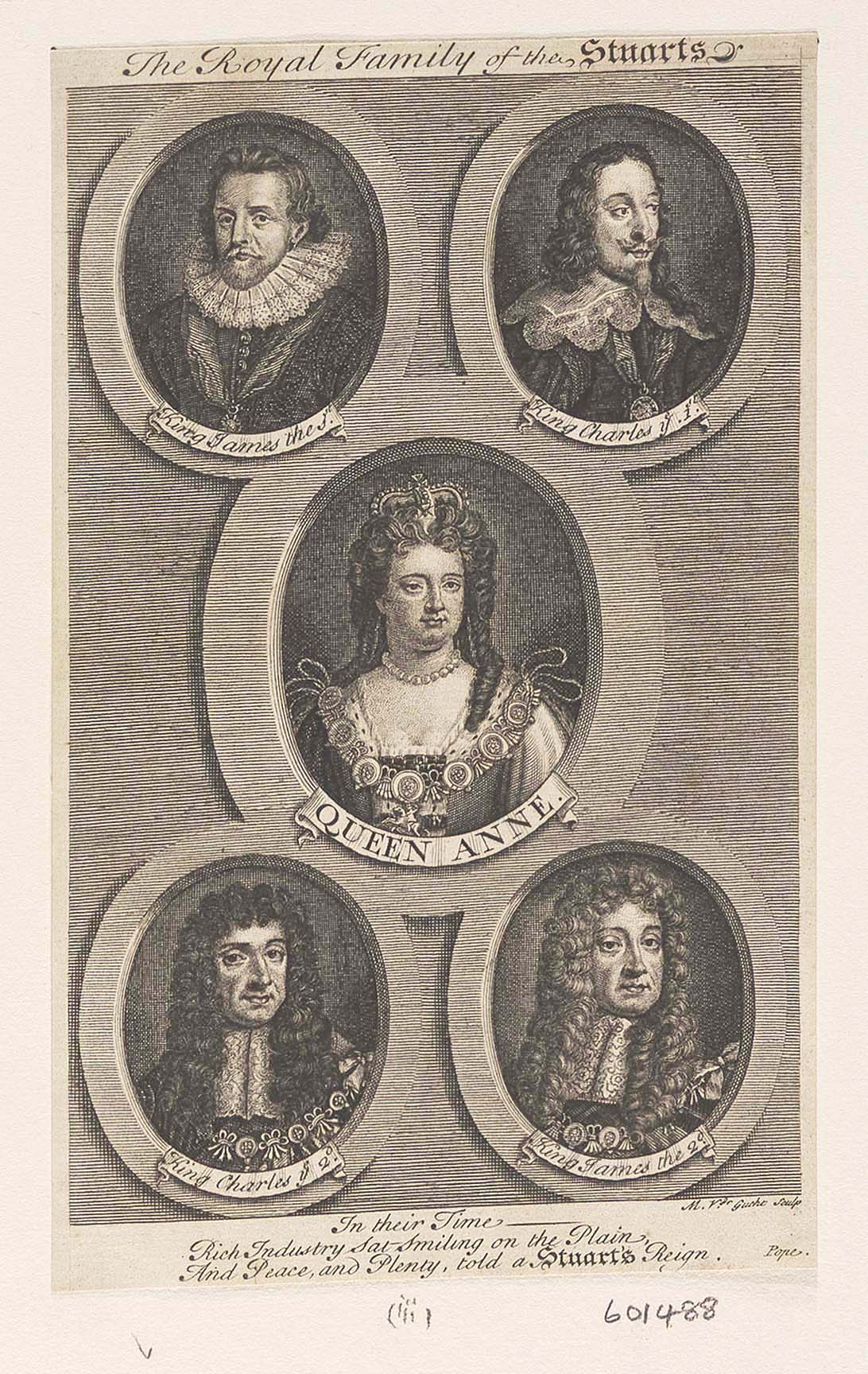 Michiel van der Gucht (1660-1725) - The Royal Family of the Stuarts.