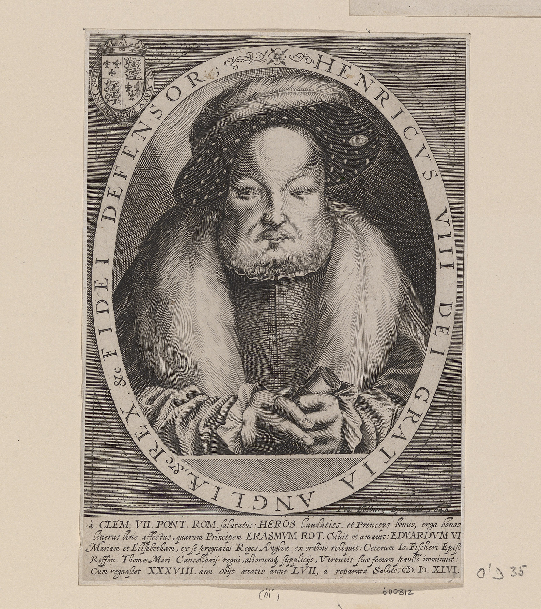 Peter Isselburg (c.1568-1630) - HENRICVS VIII DEI GRATIA ANGLIAE &c ...