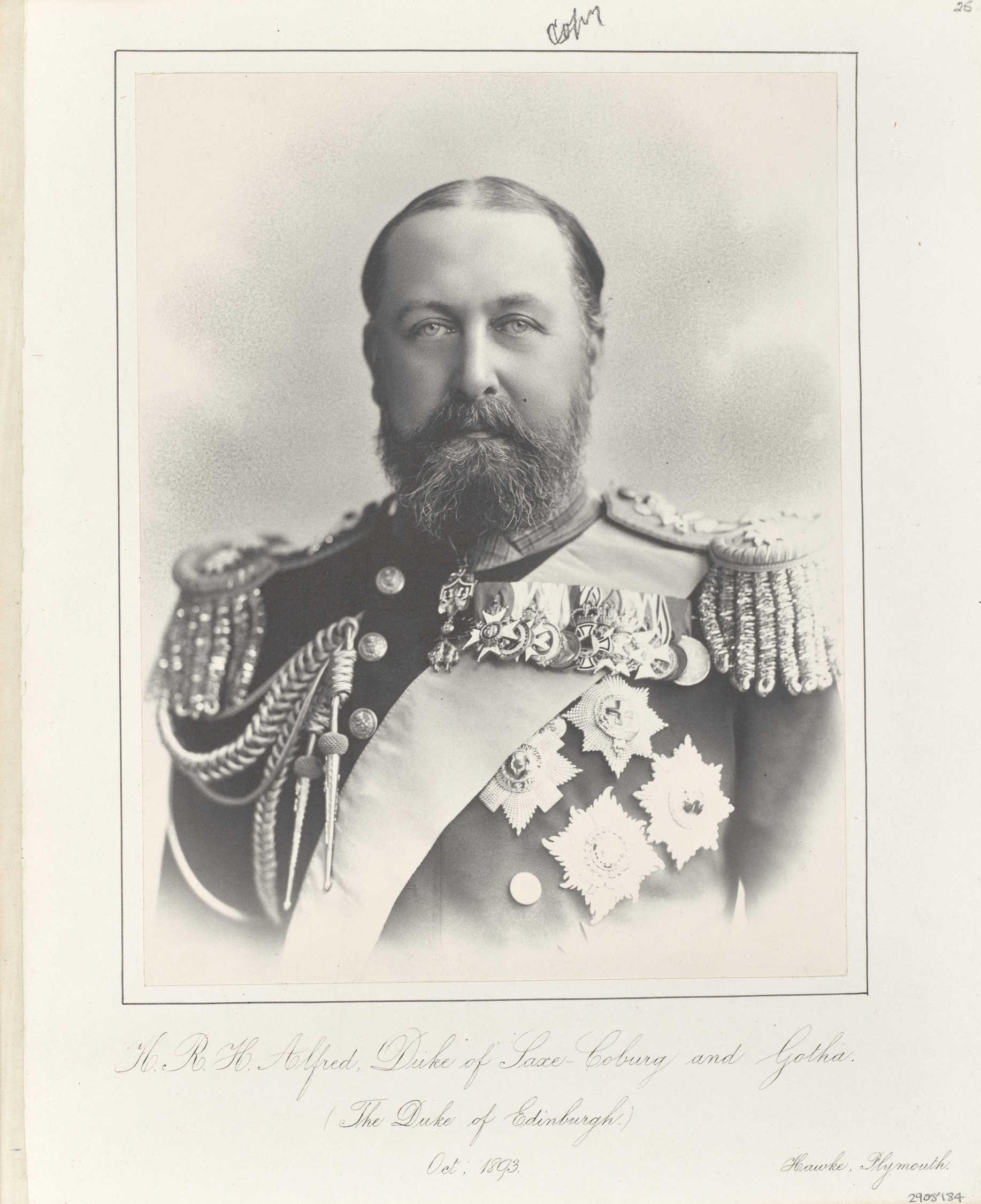 Hawke : Plymouth - Alfred, Duke of Saxe-Coburg-Gotha, 1893 [in ...
