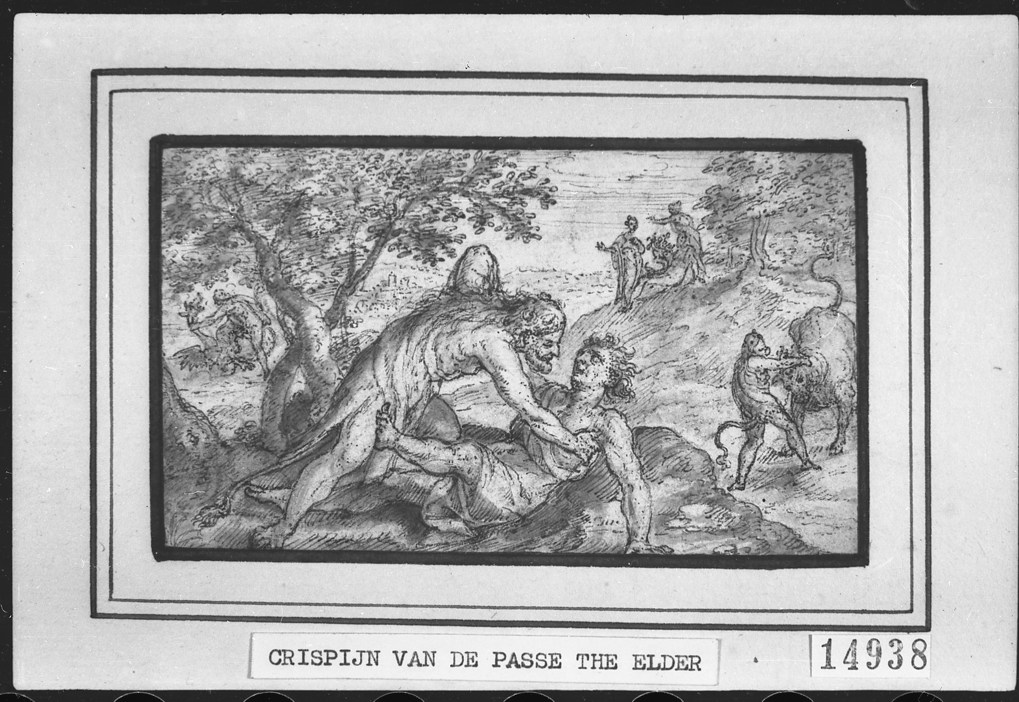 Crispijn de Passe the Elder (1564-1637) - Hercules and Achelous