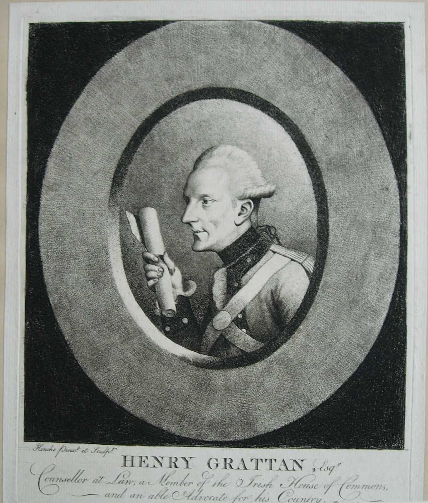 After Hincks, William (fl.1773-87) - HENRY GRATTAN, Esqr. Counsellor at ...