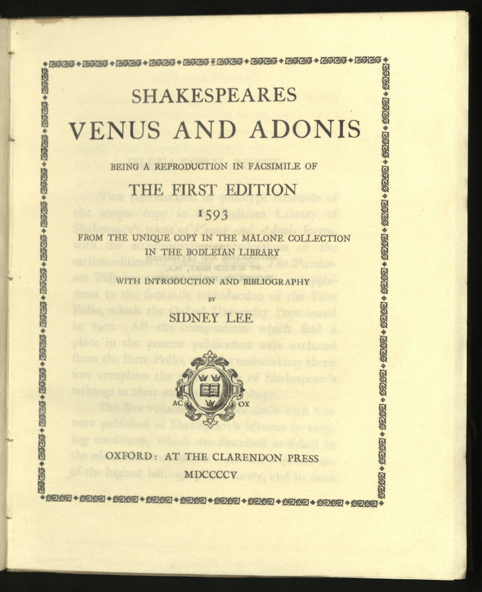 William Shakespeare (1564-1616) - Shakespeares Venus and Adonis : being ...