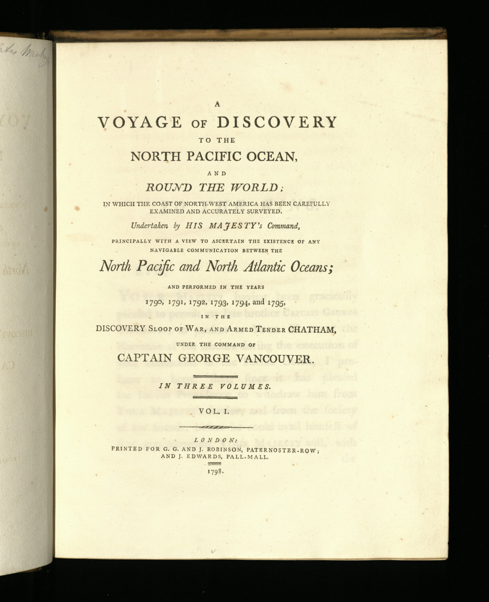 George Vancouver (1757-98) - A Voyage of discovery to the North Pacific ...