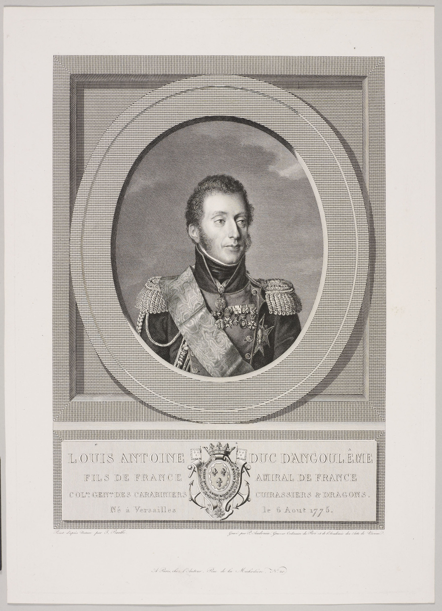 Pierre Audouin (1768-1822) - LOUIS ANTOINE DUC D'ANGOULEME