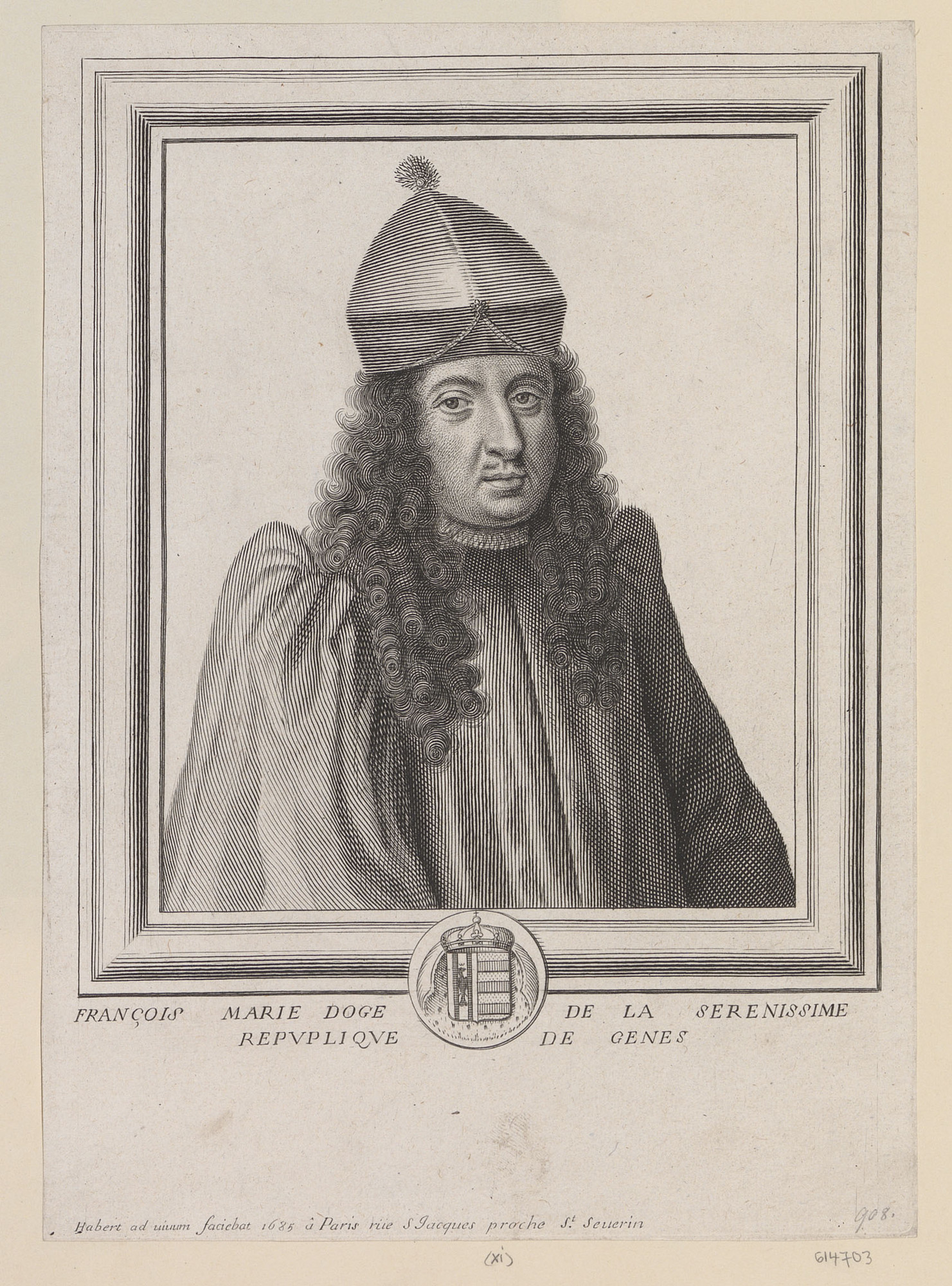 Nicolas Habert (b. 1650-active 1682-1715) - François Marie (Doge of Genoa)
