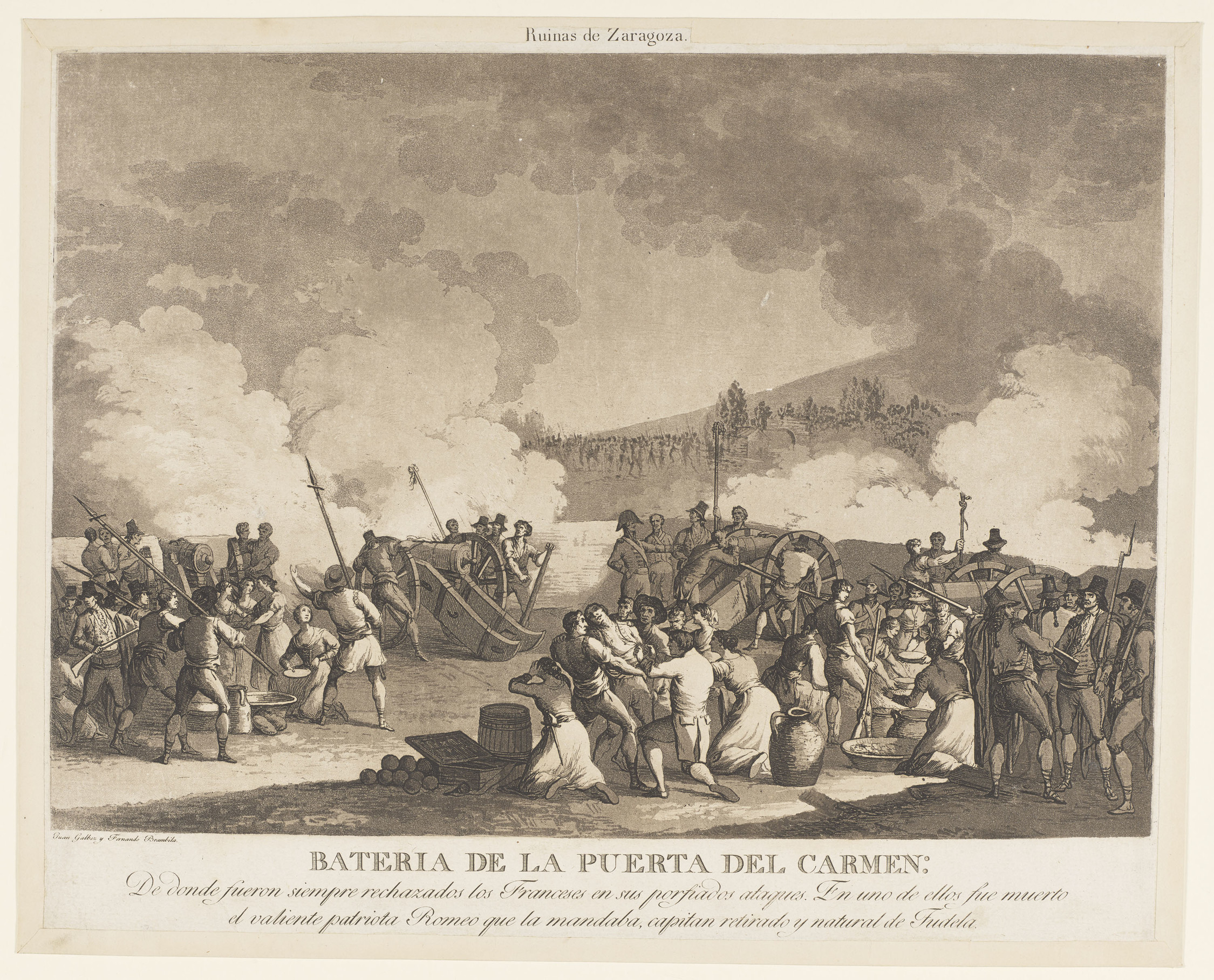 Fernando Brambila (1789-1809) - Ruinas de Zaragoza.