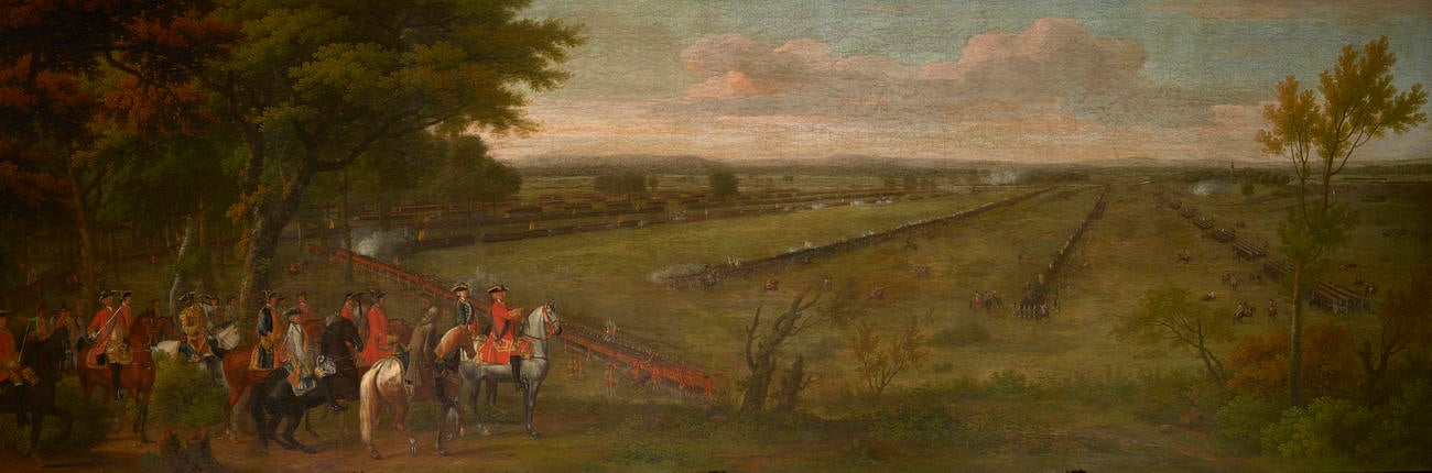 Attributed to David Morier (1705?-70) - The Battle of Dettingen, 1743